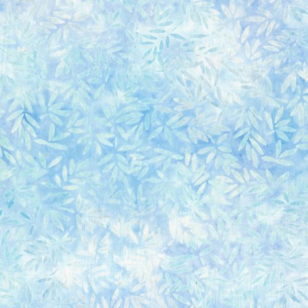 Light Blue Bamboo Leaves Batik — Iva's & Company Studio